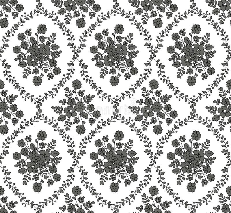 Black Seamless Lace Pattern Stock Vector - Illustration of loop ...