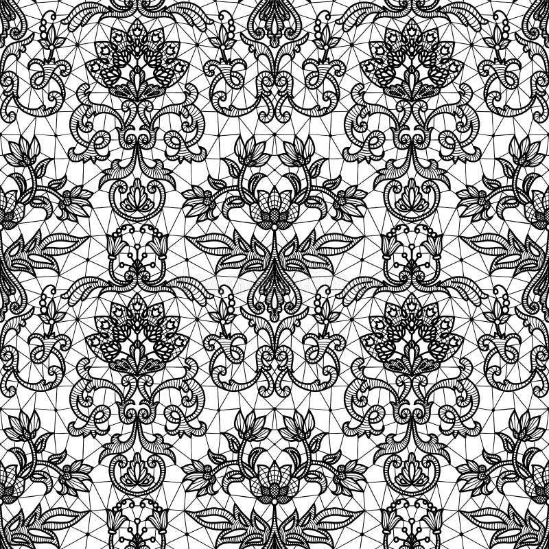 Seamless black lace stock vector. Illustration of wallpaper - 116660000