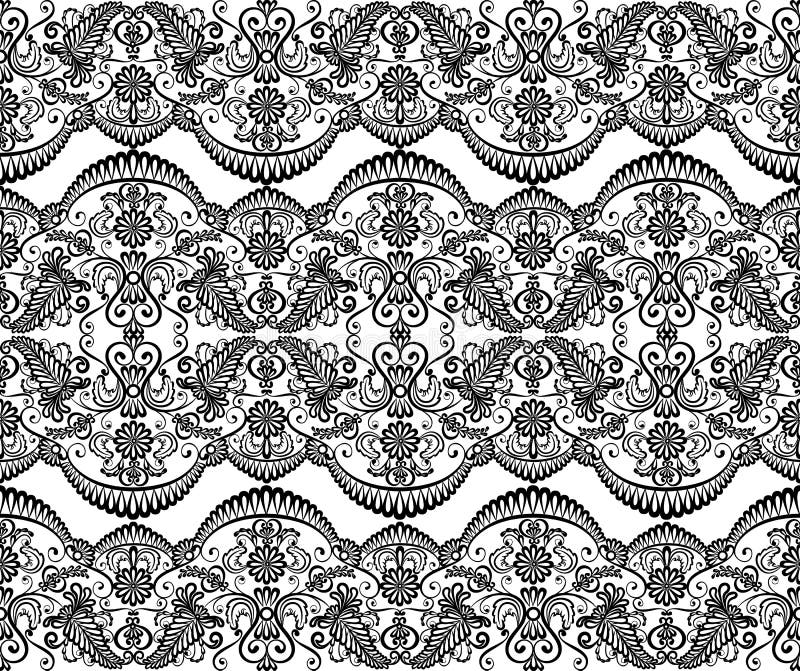 Seamless black lace stock vector. Illustration of wallpaper - 116660000