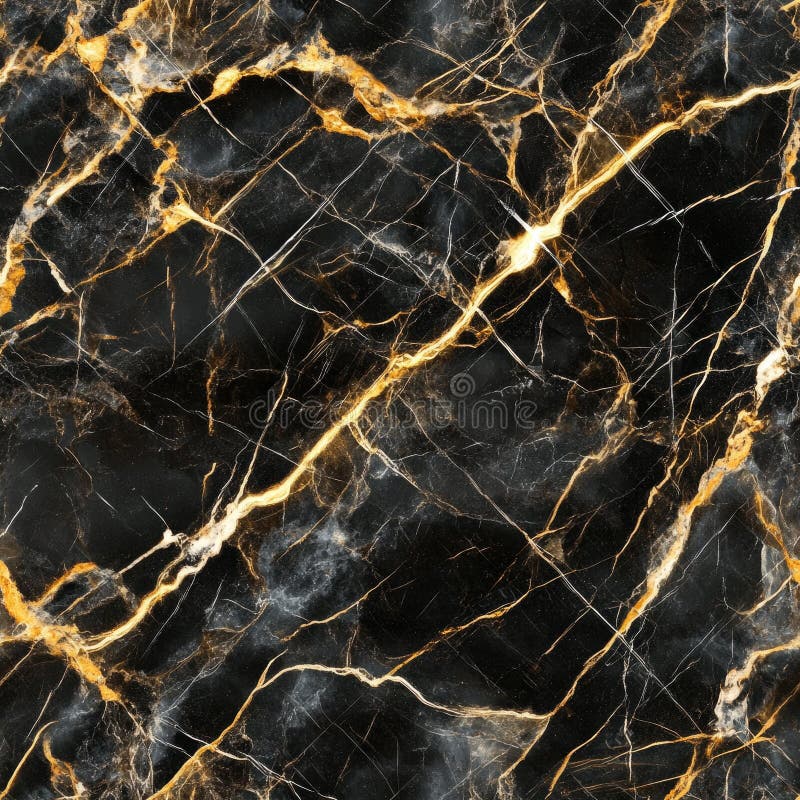 Seamless Black Marble Texture with Golden Veins Stock Image - Image of ...