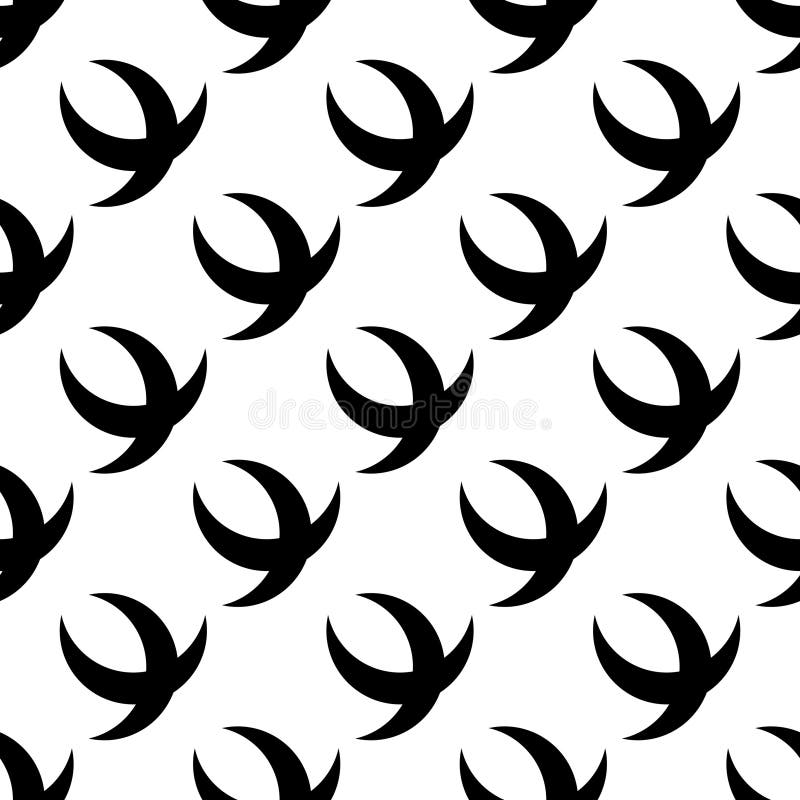Seamless Black Scissor Curvy Shape Pattern Repeated Design Fabric ...