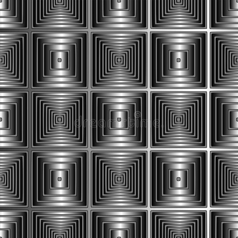 Seamless Black Silver Geometric Square Texture Pattern for Decor and ...