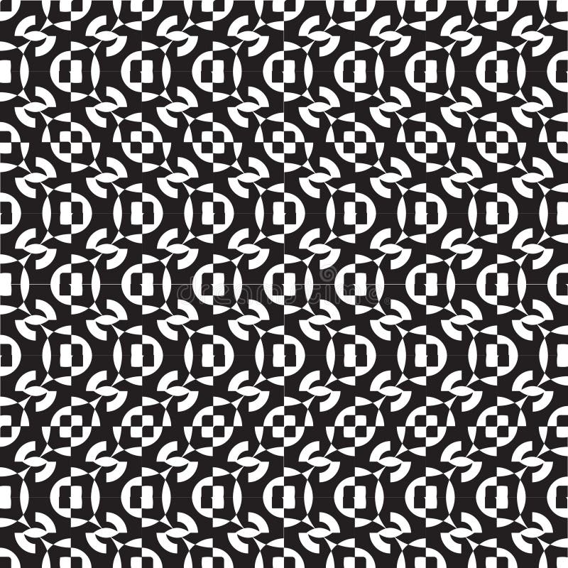 Seamless Black and White Abstract Busy Pattern Stock Illustration ...