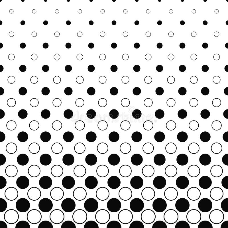 Seamless Black and White Abstract Circle Pattern Stock Vector ...