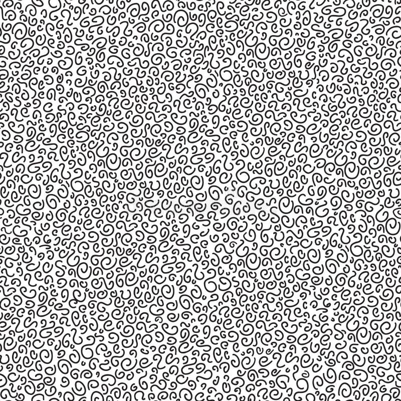 Seamless Black and White Abstract Swirl Pattern Design Stock Vector ...