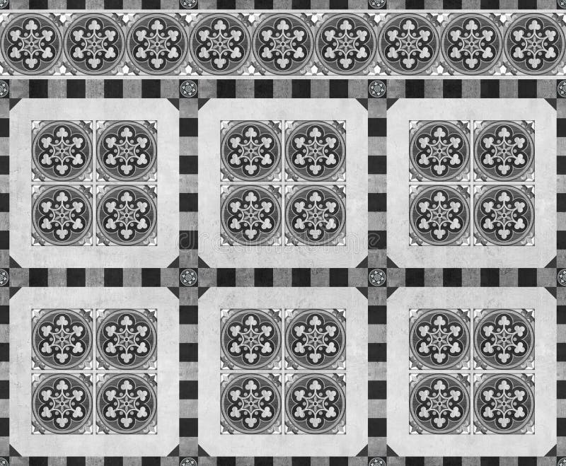 Seamless Black and White Ancient Texture Design, Wall and Floor Tiles ...