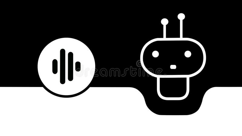 Talking AI Bot – Monochrome Voice Signal Loop Animation (1920×1080 MOV ...
