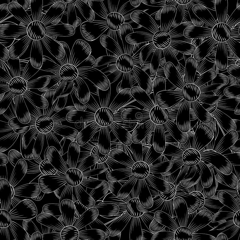 Seamless Black and White Background Pattern of Dai Stock Vector ...