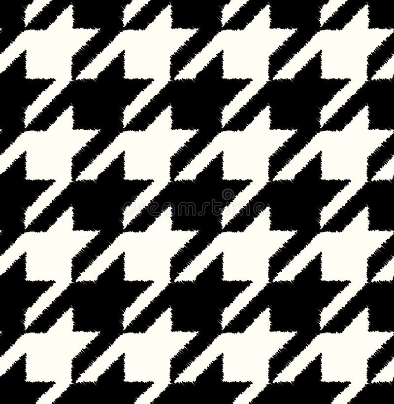 Seamless Black and White Checkered Textile Stock Vector - Illustration ...