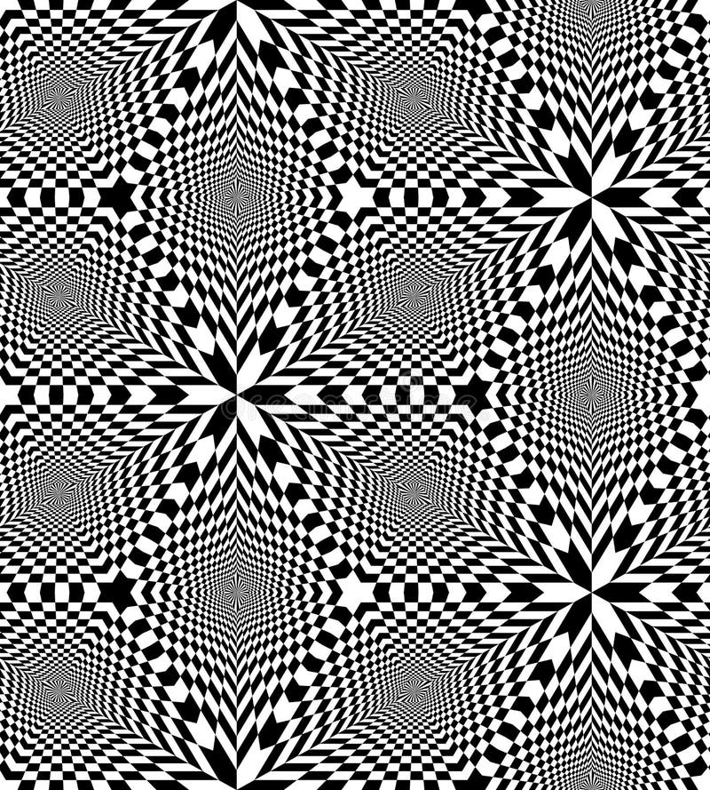 Black and White Concave Rectanguless Expanding from the Center. Optical ...