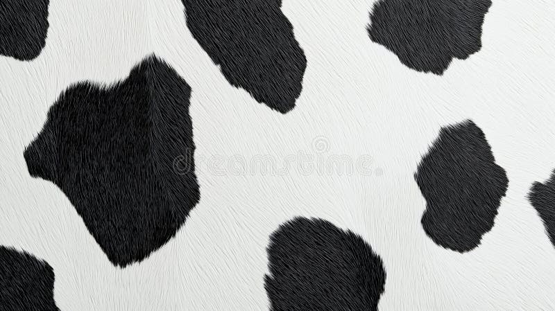 Seamless Black and White Cowhide Pattern: Rustic Animal Print Texture ...
