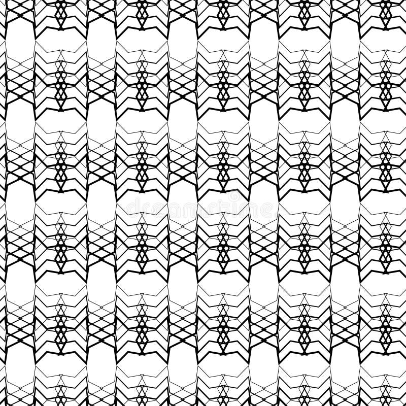 Seamless Black and White Decorative Background with Circles. Print ...