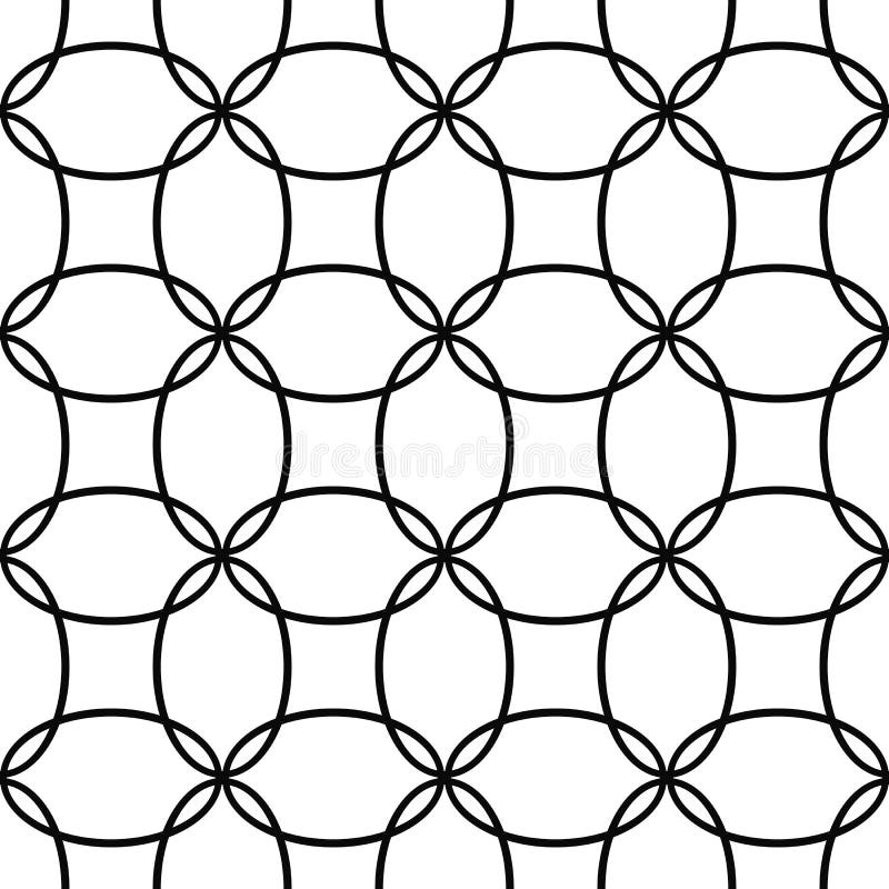 Seamless Black and White Ellipse Pattern Design Stock Vector ...