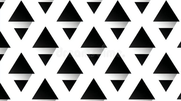 Seamless Black and White Geometric Pattern with Triangles and Inverted ...