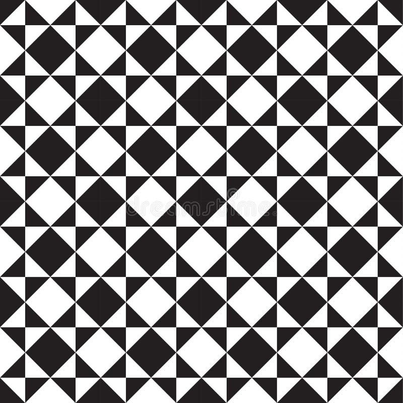 Seamless Black - White Geometric Pattern Stock Illustration ...