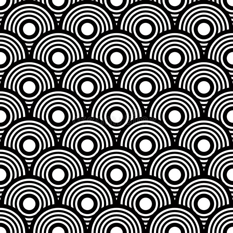 Seamless Black and White Geometric Vector Background, Simple Stripes ...