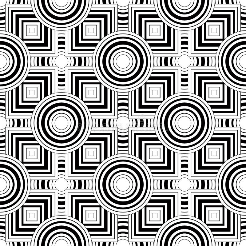 Seamless Black and White Geometric Pattern, Simple Vector Background ...