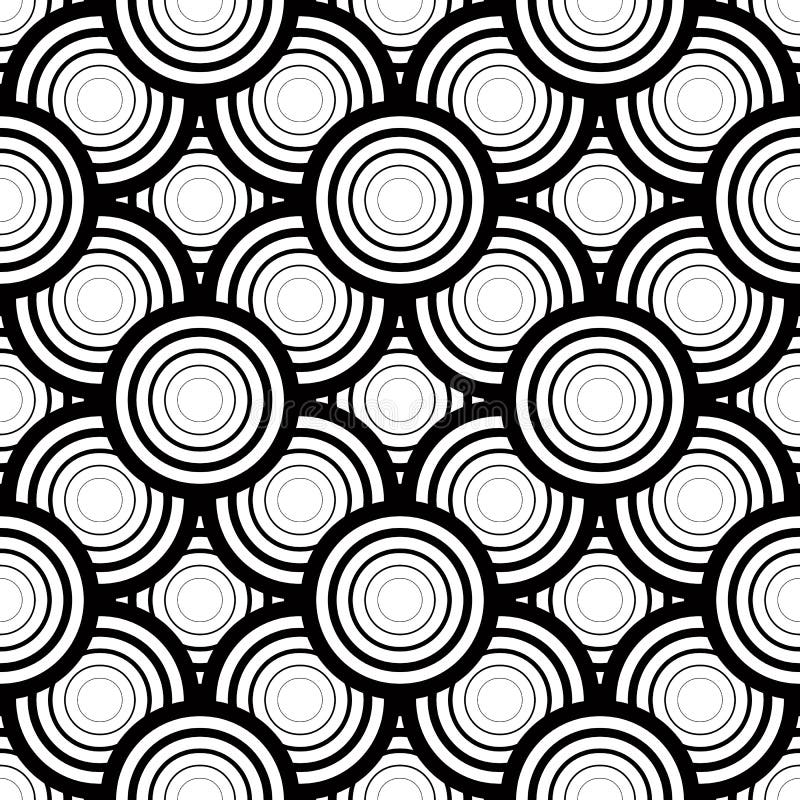 Seamless Black and White Geometric Vector Background, Simple Stripes ...