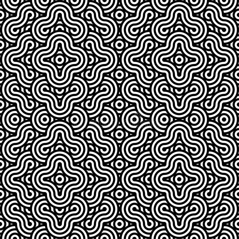 Seamless Black and White Geometric Vector Background,simple Stripes ...