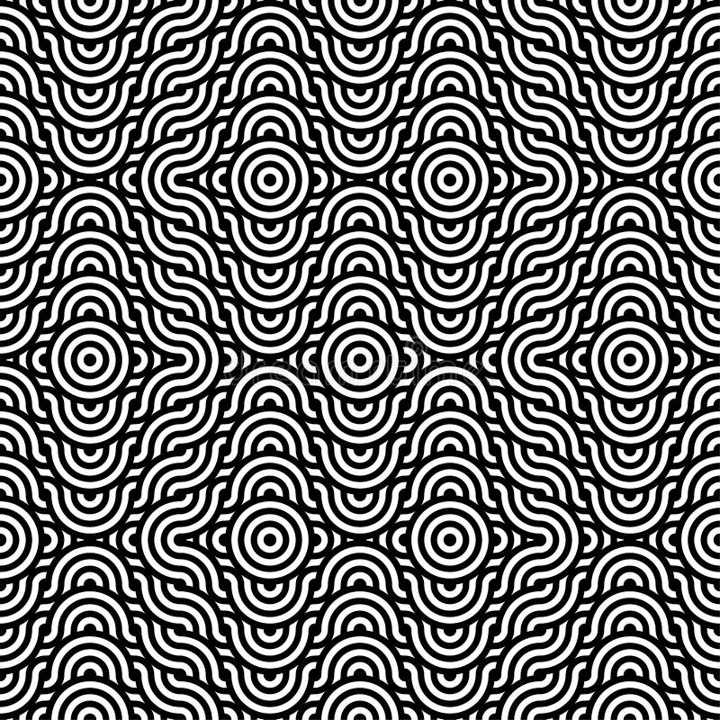 Seamless Black and White Geometric Vector Background,simple Stripes ...