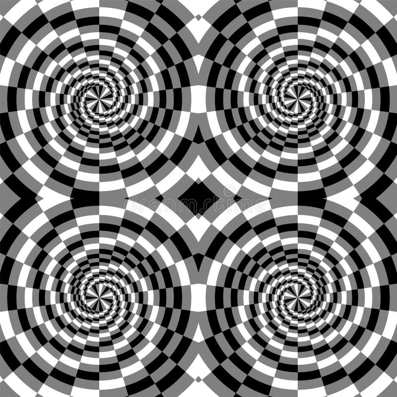 Black and White Concave Rectanguless Expanding from the Center. Optical ...