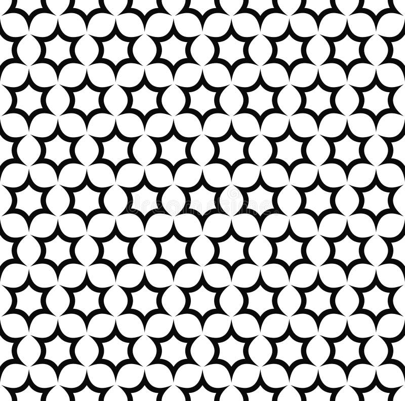 Repeat Black and White Star Pattern Stock Vector - Illustration of ...