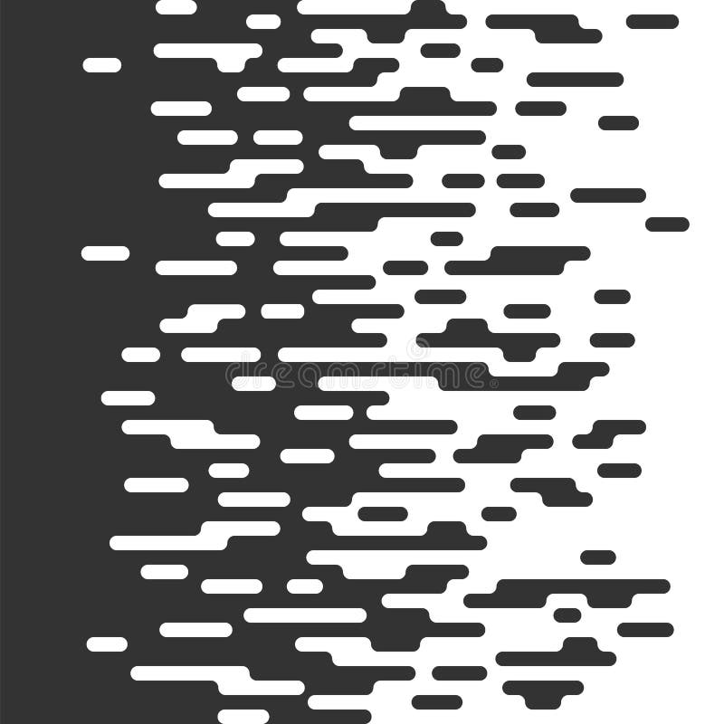 Seamless Black and White Irregular Rounded Lines Background. Hal Stock ...