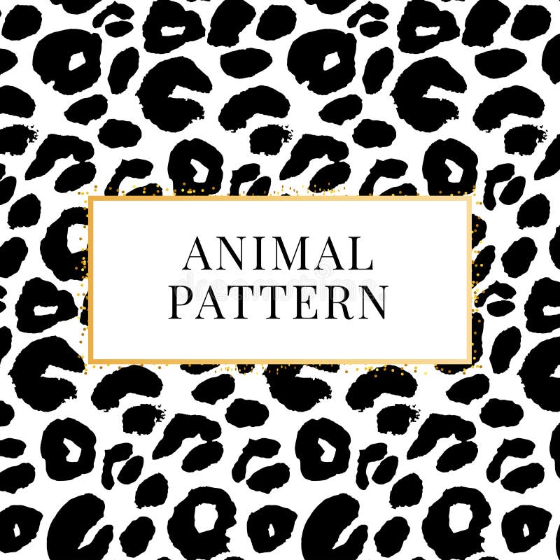 Seamless Black and White Leopard Pattern Print for Textile T-shirt ...