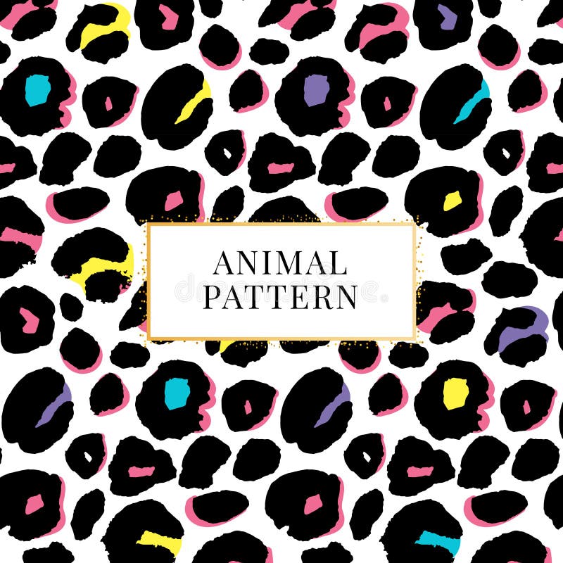 Seamless Black and White Leopard Pattern Print for Textile T-shirt ...