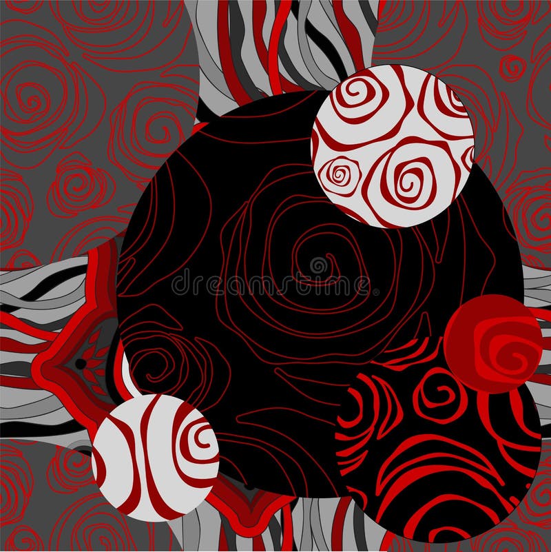 Seamless Black and White Patchwork Pattern with Flowers - Stock Stock ...