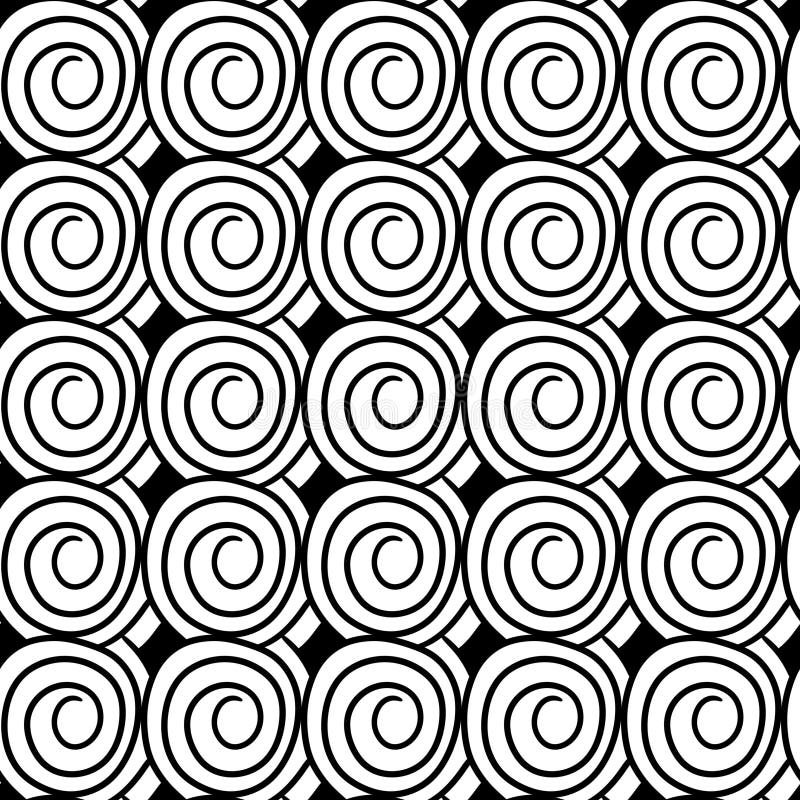 Seamless Black and White Pattern, Illustration Stock Illustration ...