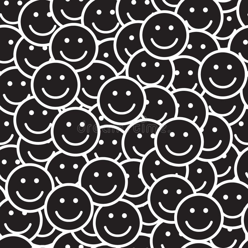 Seamless Pattern With Smile Icons Stock Illustration Illustration Of