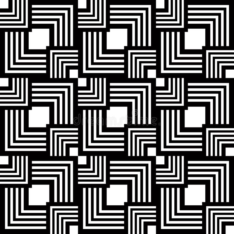 Seamless Black and White Geometric Pattern, Simple Vector Background ...