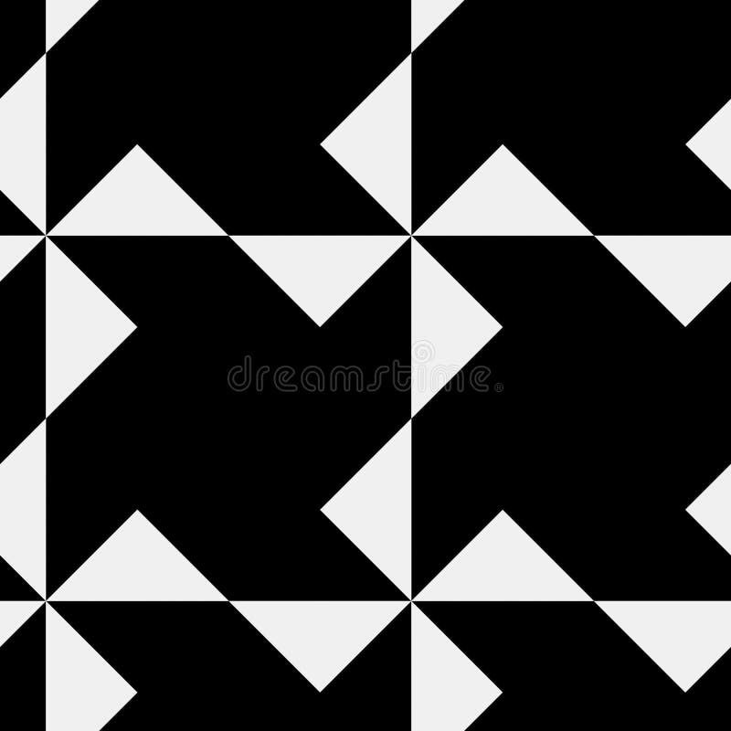 Seamless Black and White Patterns Stock Illustration - Illustration of ...