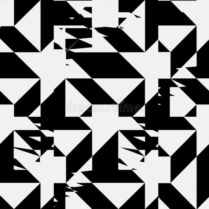 Seamless Black and White Patterns Stock Illustration - Illustration of ...