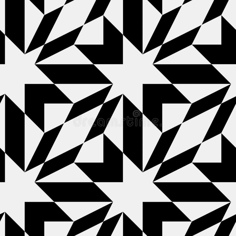 Seamless Black and White Patterns Stock Illustration - Illustration of ...