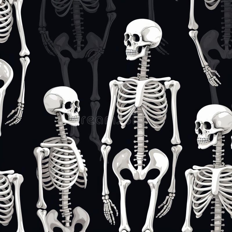 Black White Skeleton Stock Illustrations – 19,098 Black White Skeleton ...