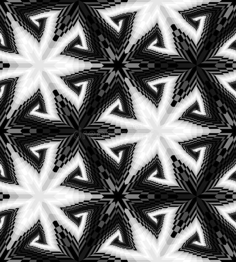 Black and White Concave Rectanguless Expanding from the Center. Optical ...