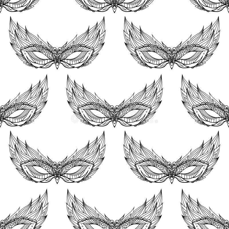 Carnival Masks Contour Stock Illustrations – 478 Carnival Masks Contour ...