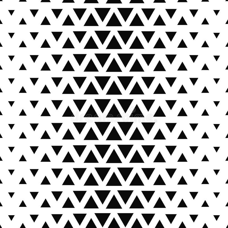 Seamless Black and White Triangle Pattern Stock Vector - Illustration ...