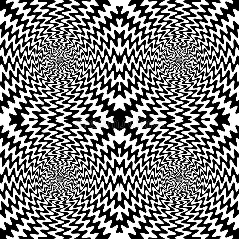 Black and White Concave Rectanguless Expanding from the Center. Optical ...