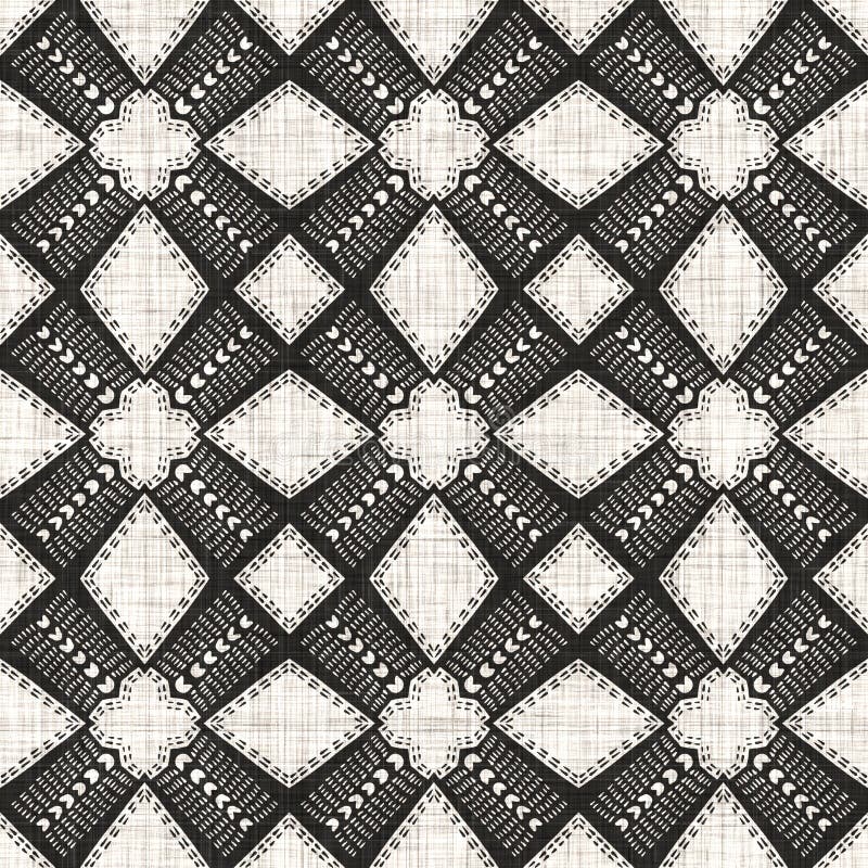 Seamless Black White Woven Cloth Geometric Linen Texture. Two Tone ...