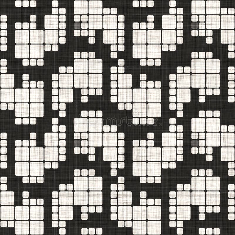 Seamless Black White Woven Cloth Geometric Linen Texture. Two Tone ...