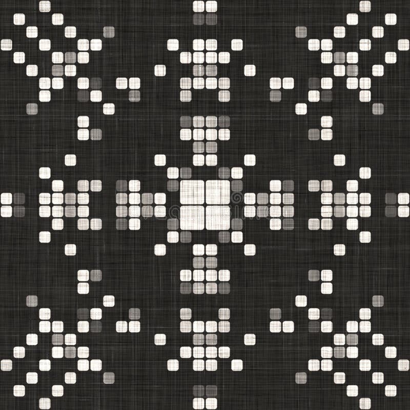 Seamless Black White Woven Cloth Geometric Linen Texture. Two Tone ...