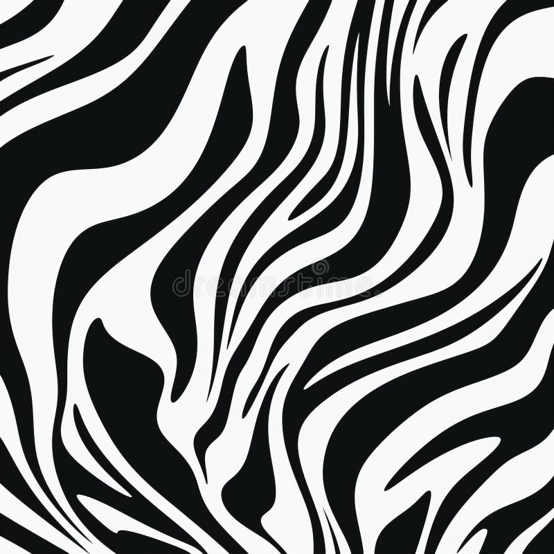 Seamless Black and White Zebra Print - Vector 2d Design Stock ...