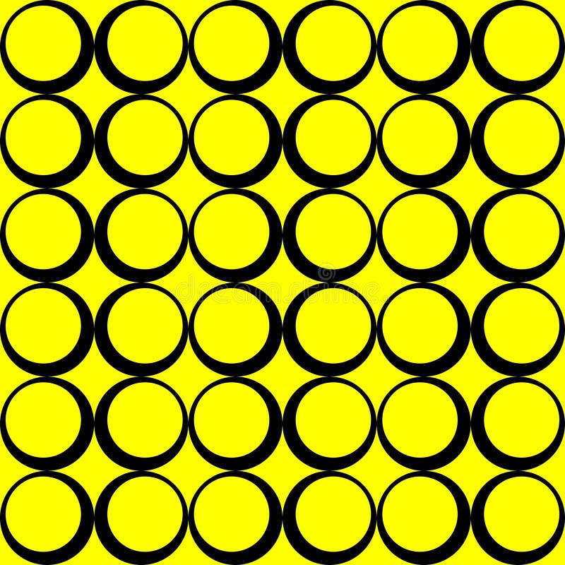 Seamless Black and Yellow Vector Graphic of Rows and Columns of Yellow ...