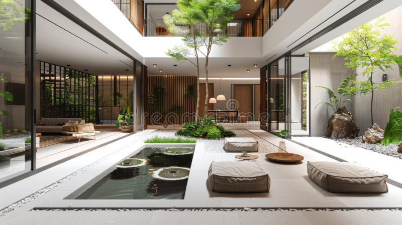 Seamless Blend of Nature and Architecture in Modern Oasis with ...