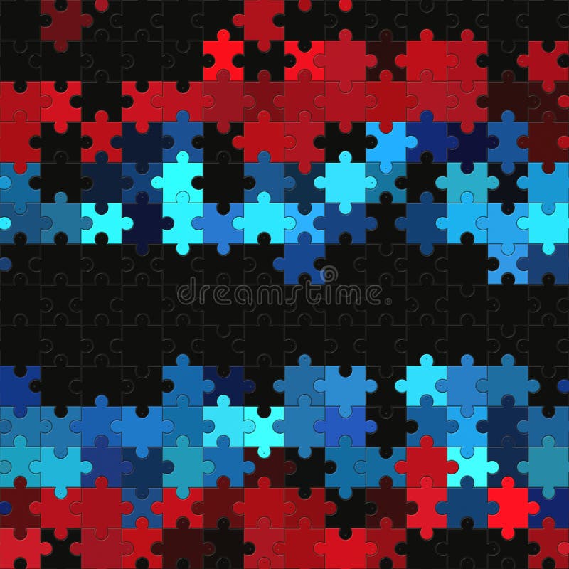 Seamless Block Puzzle Pattern Stock Illustration - Illustration of ...