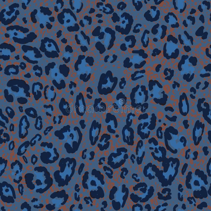 Seamless blue animal skin stock vector. Illustration of pattern - 96844261