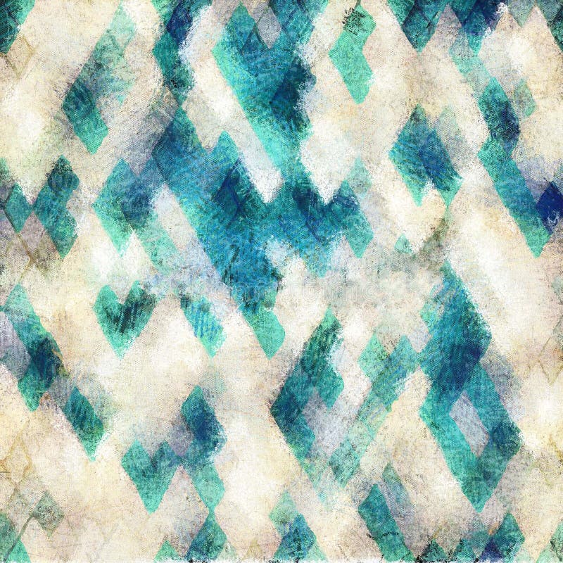 Seamless Blue Aztec Background Stock Illustration - Illustration of ...